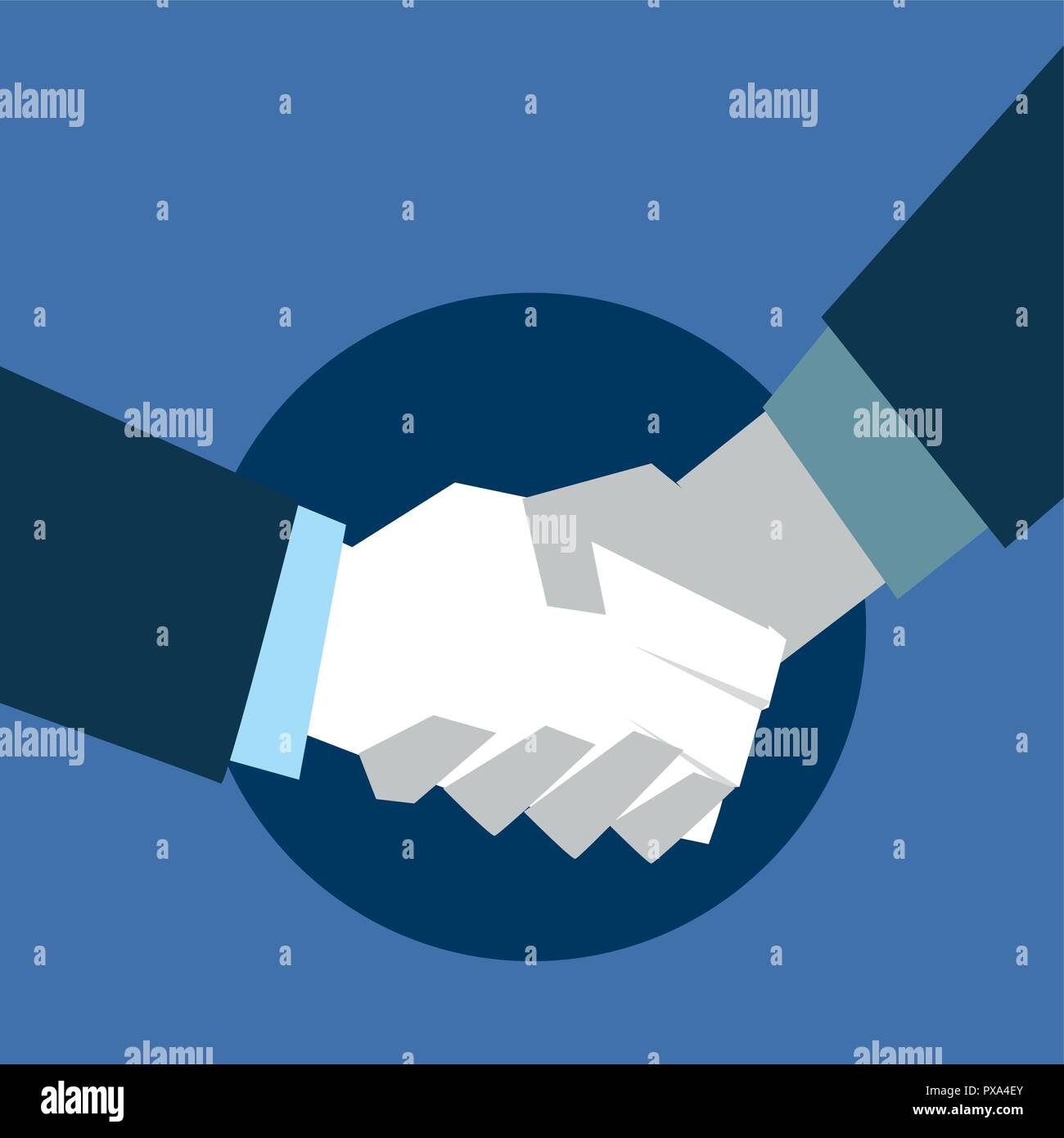 businessmen handshake business team symbol vector illustration Stock ...