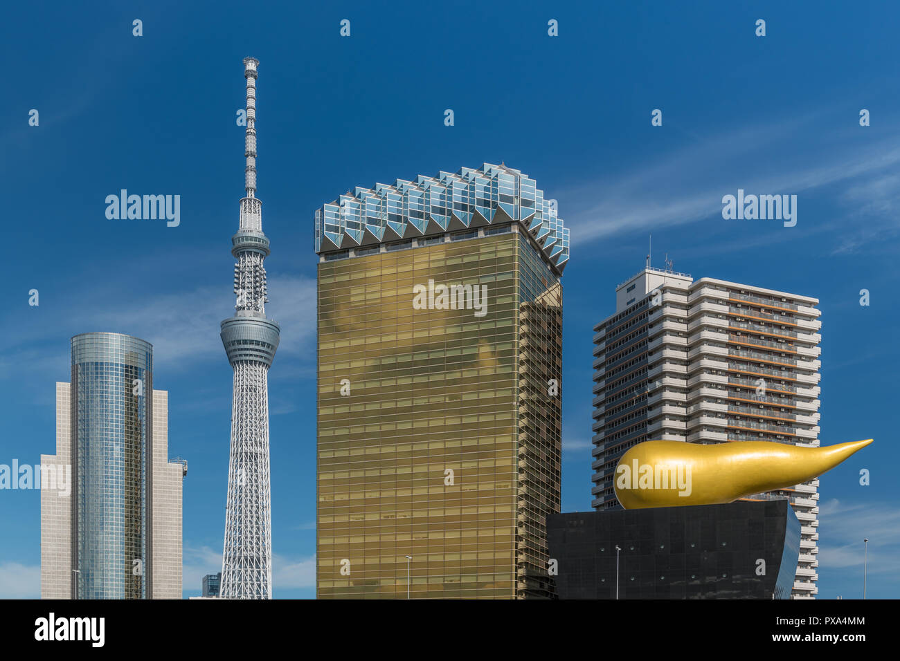 Modern skyscrapers and Skytree, Tokyo Stock Photo - Alamy