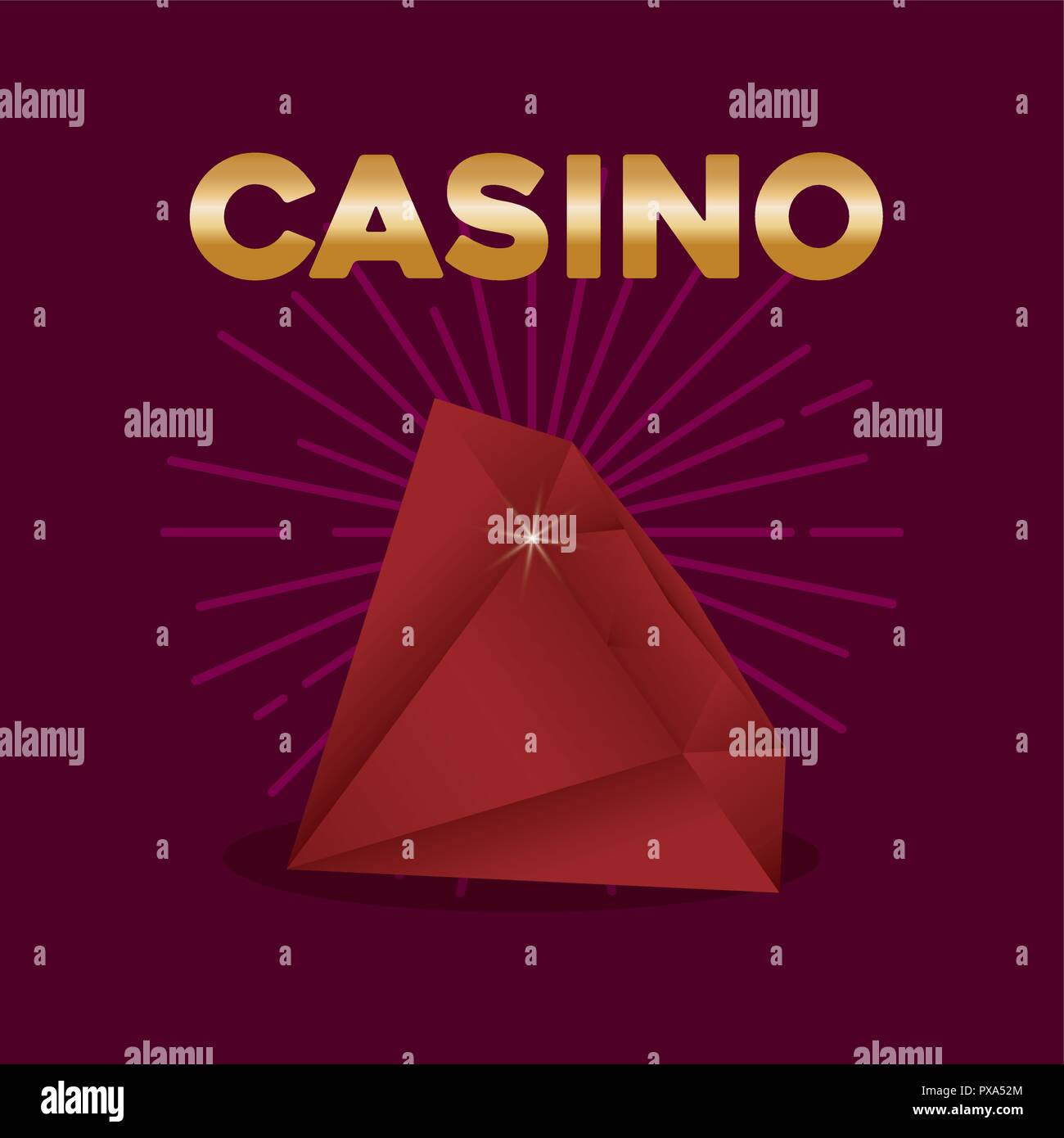 casino poker diamond award game symbol vector illustration Stock Vector ...