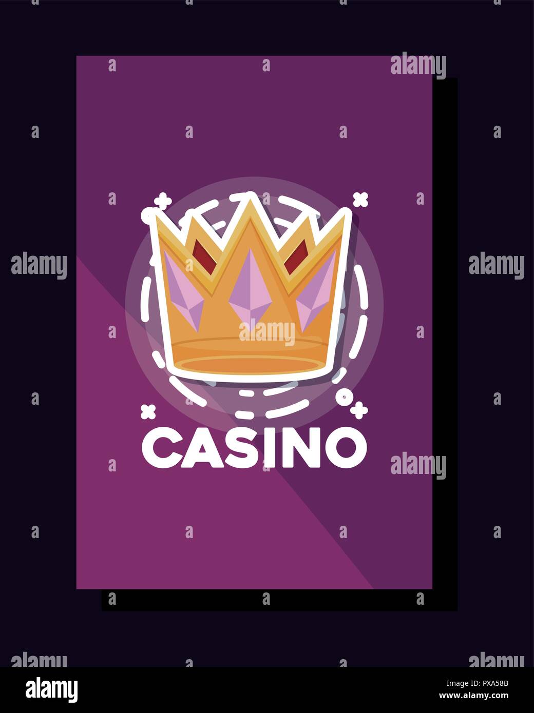 golden crown frame gamble casino vector illustration Stock Vector Image ...