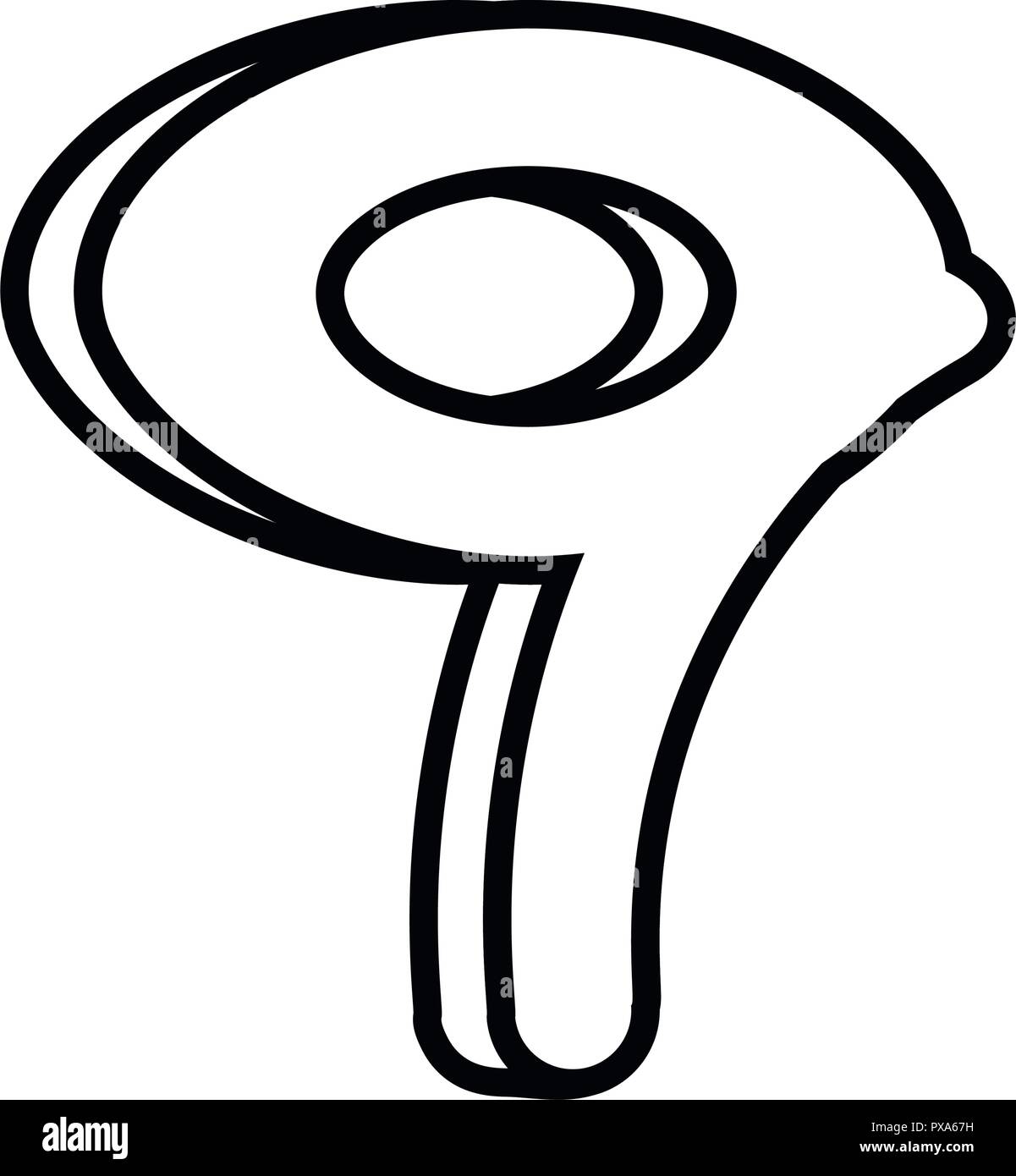 outlined number on white background vector illustration Stock Vector ...