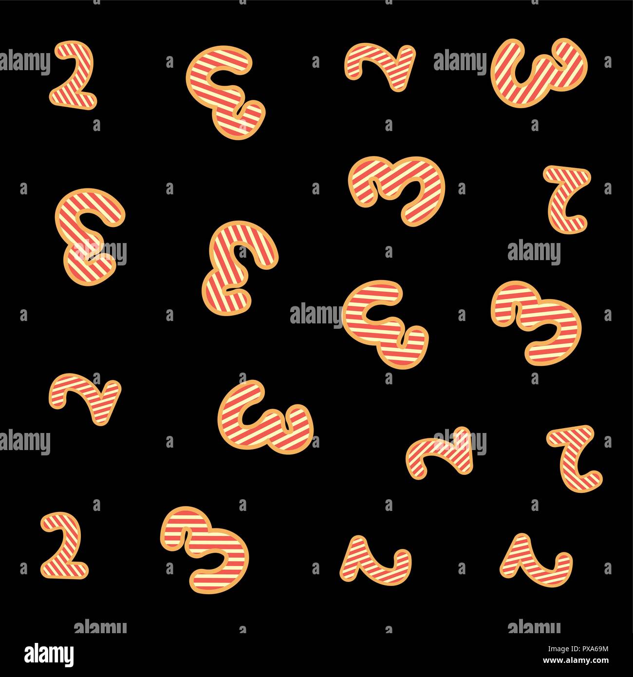 numbers font dark pattern backgroundvector illustration Stock Vector ...