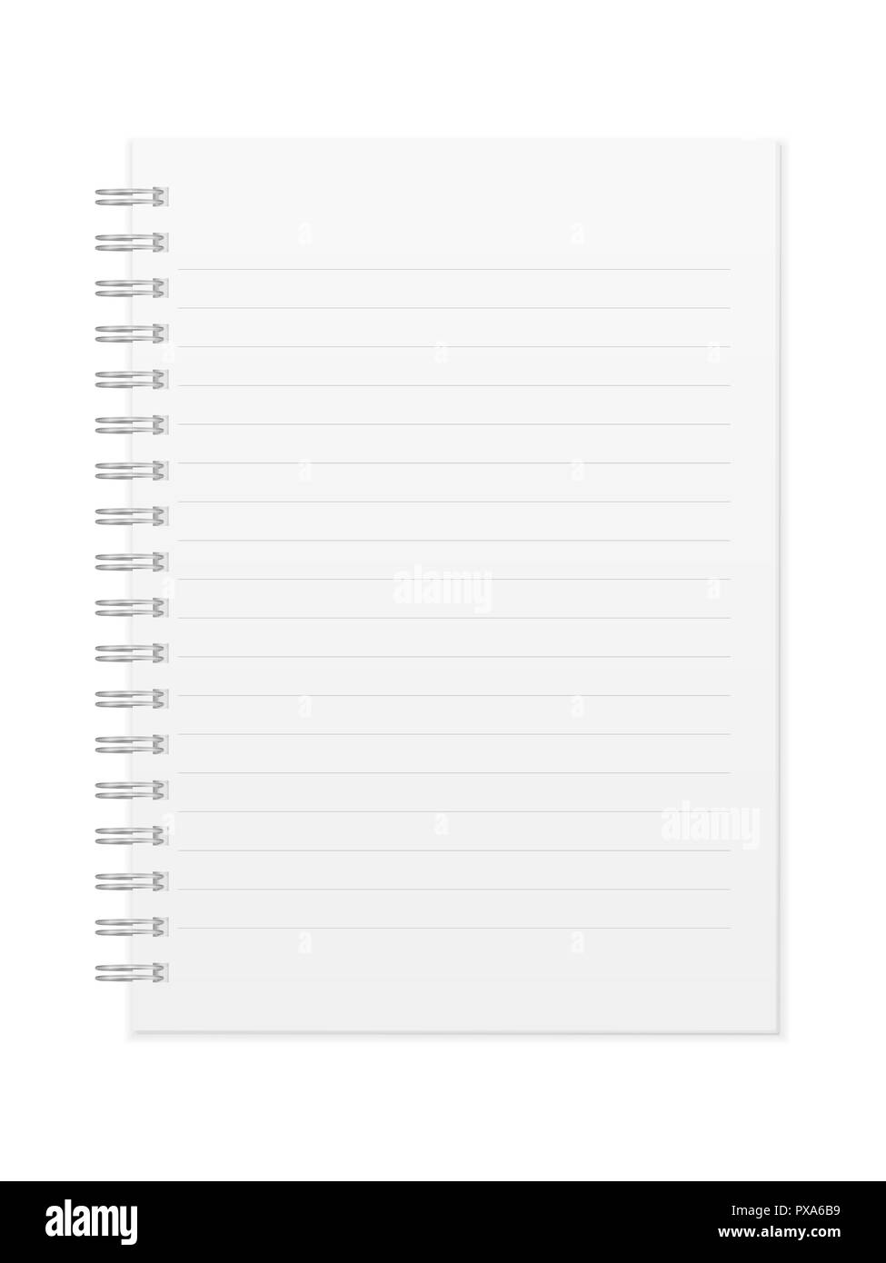 Notebook on a white background. Vector illustration Stock Photo - Alamy