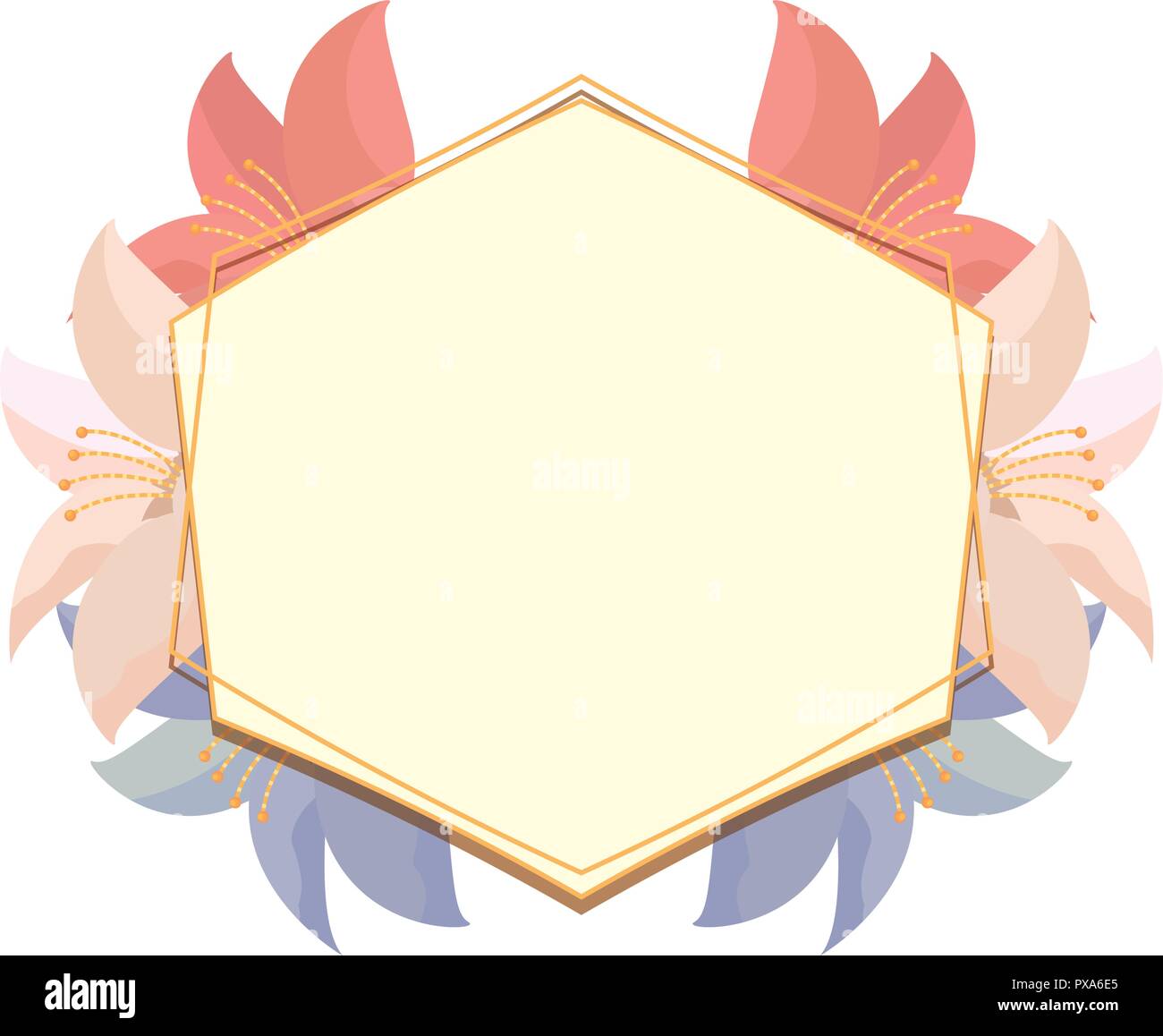 floral frame label flowers decoration vector illustration Stock Vector ...