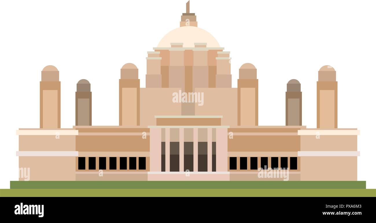 monument indian construction palace landmark vector illustration Stock ...