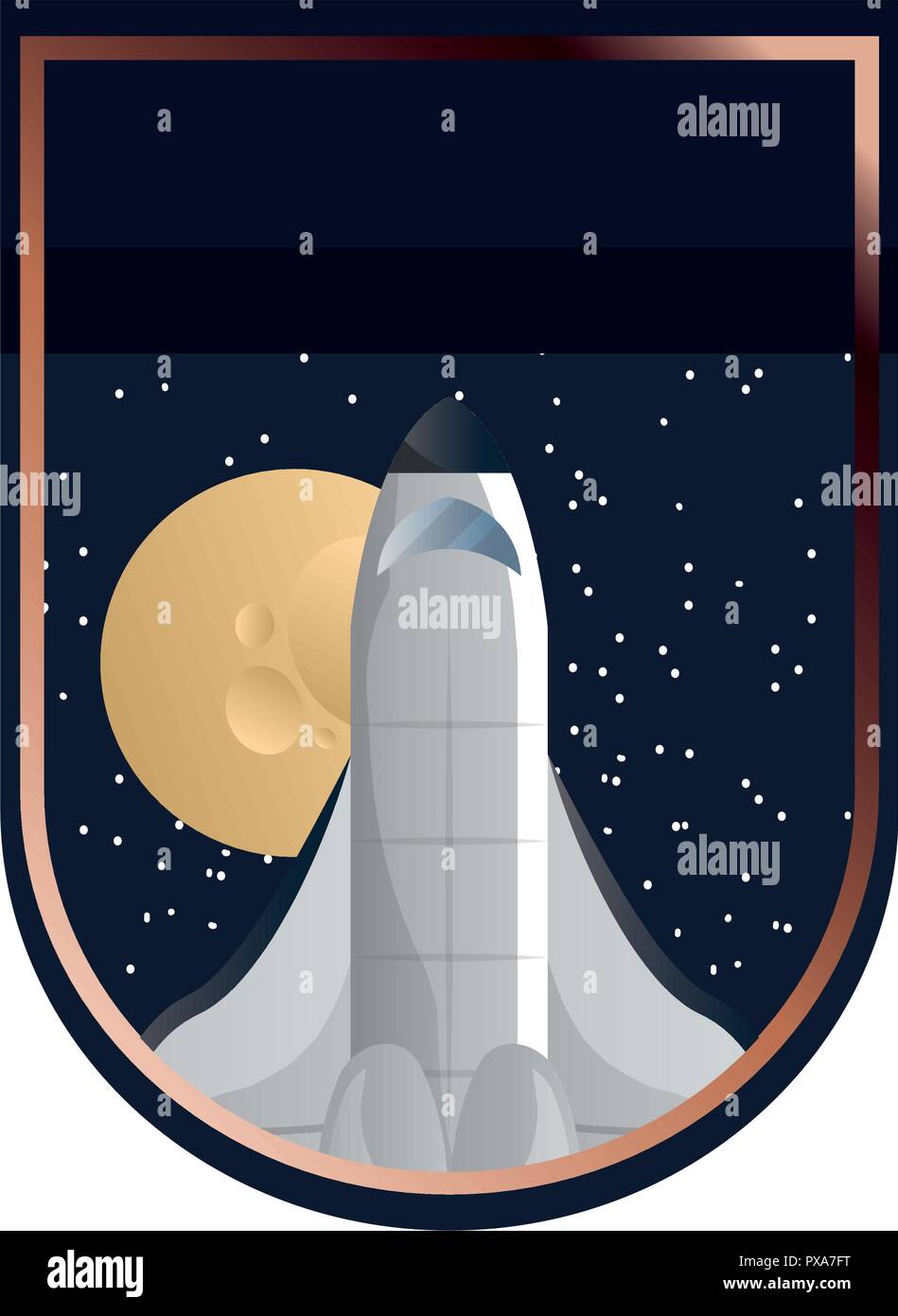 astronomy space rocket mission planet vector illustration Stock Vector ...