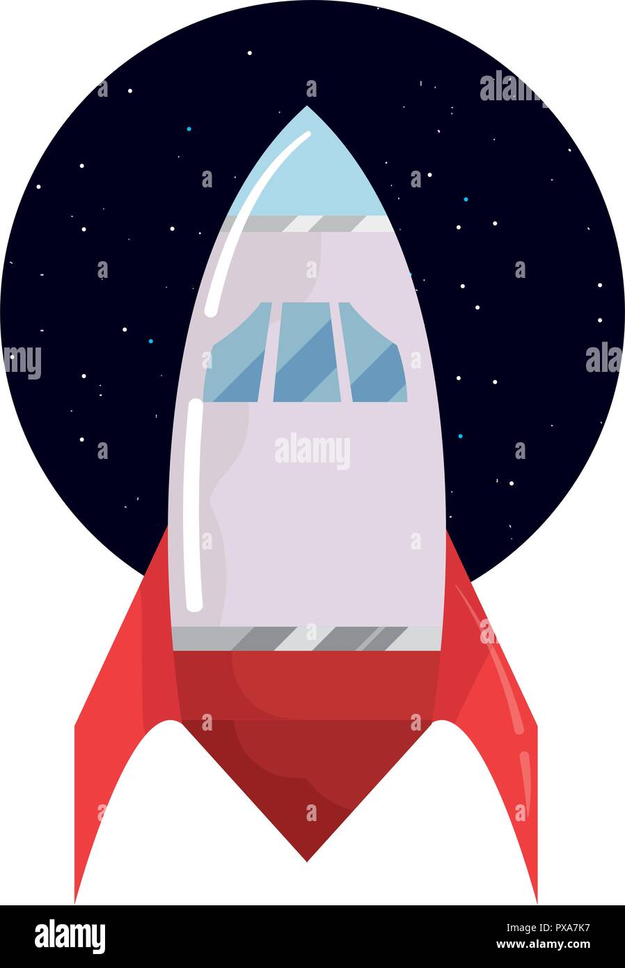 rocket astronomy space mission exploration vector illustration Stock ...