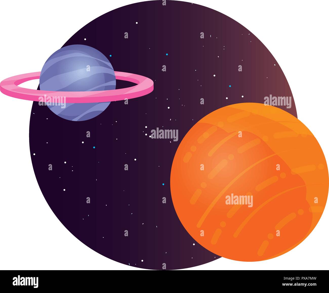 planets galaxy science astronomy space vector illustration Stock Vector ...