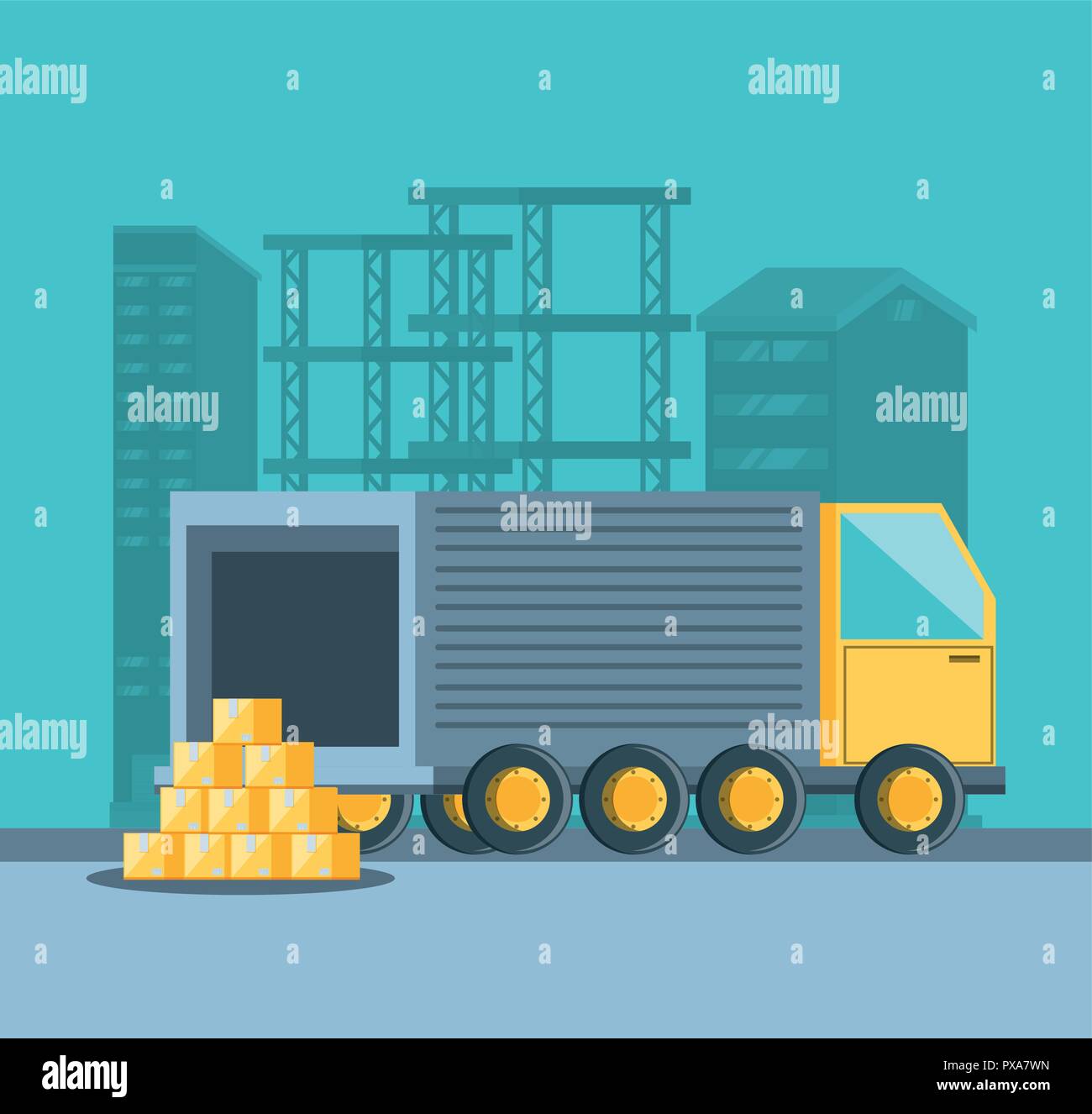 delivery service truck icon vector illustration design Stock Vector ...