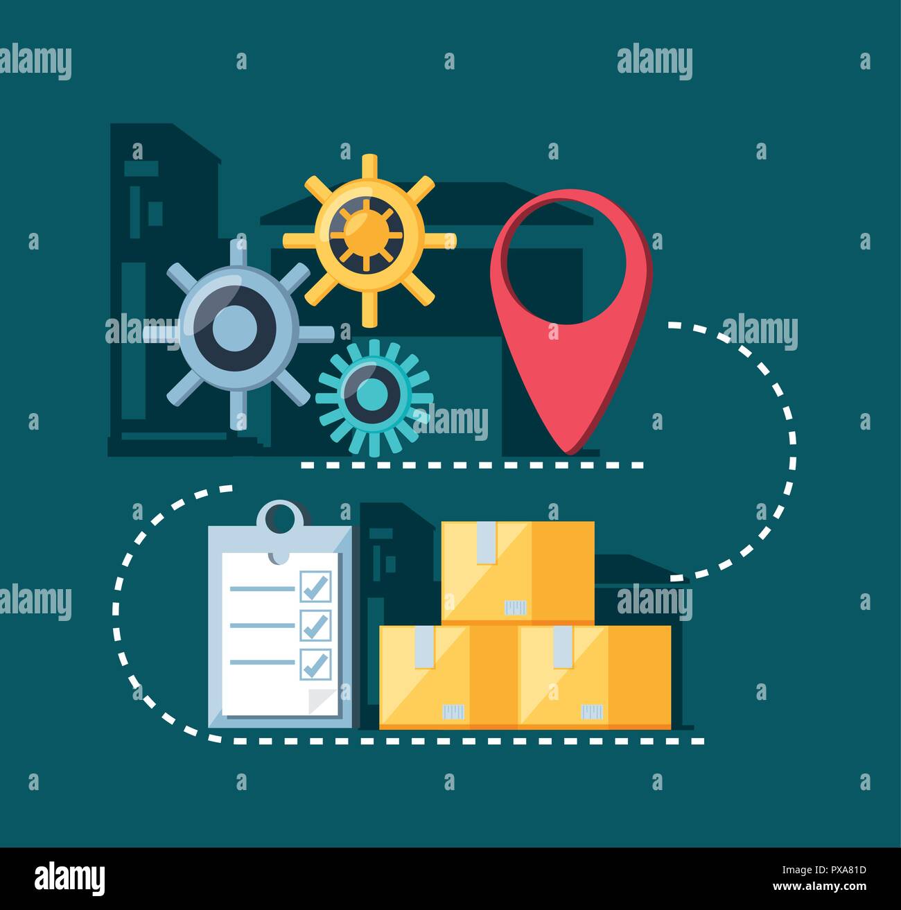 delivery service infographic icons vector illustration design Stock ...