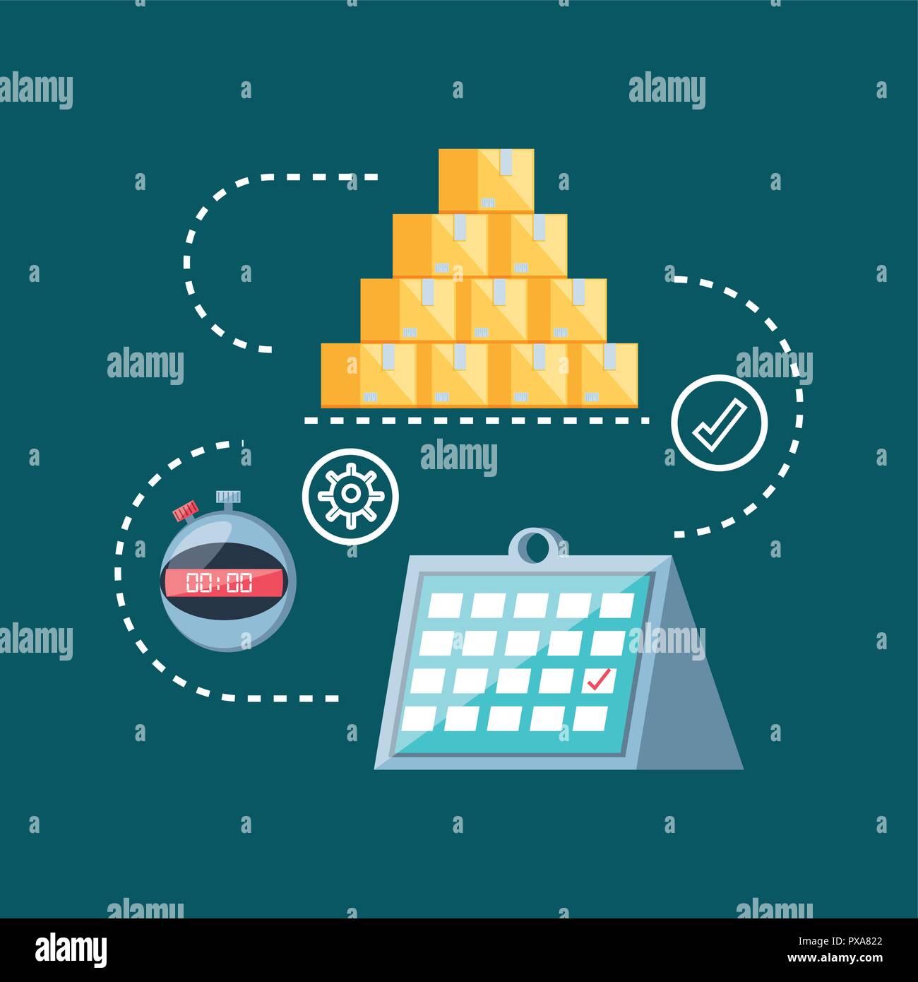 delivery service infographic icons vector illustration design Stock ...