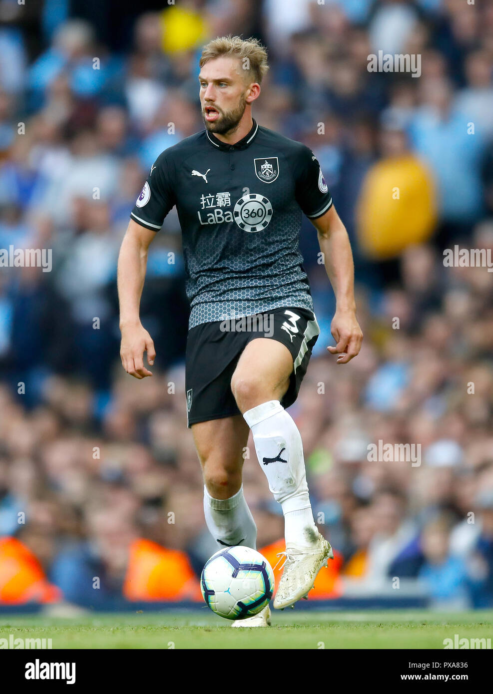 Burnley's Charlie Taylor during the Premier League match at the Etihad ...