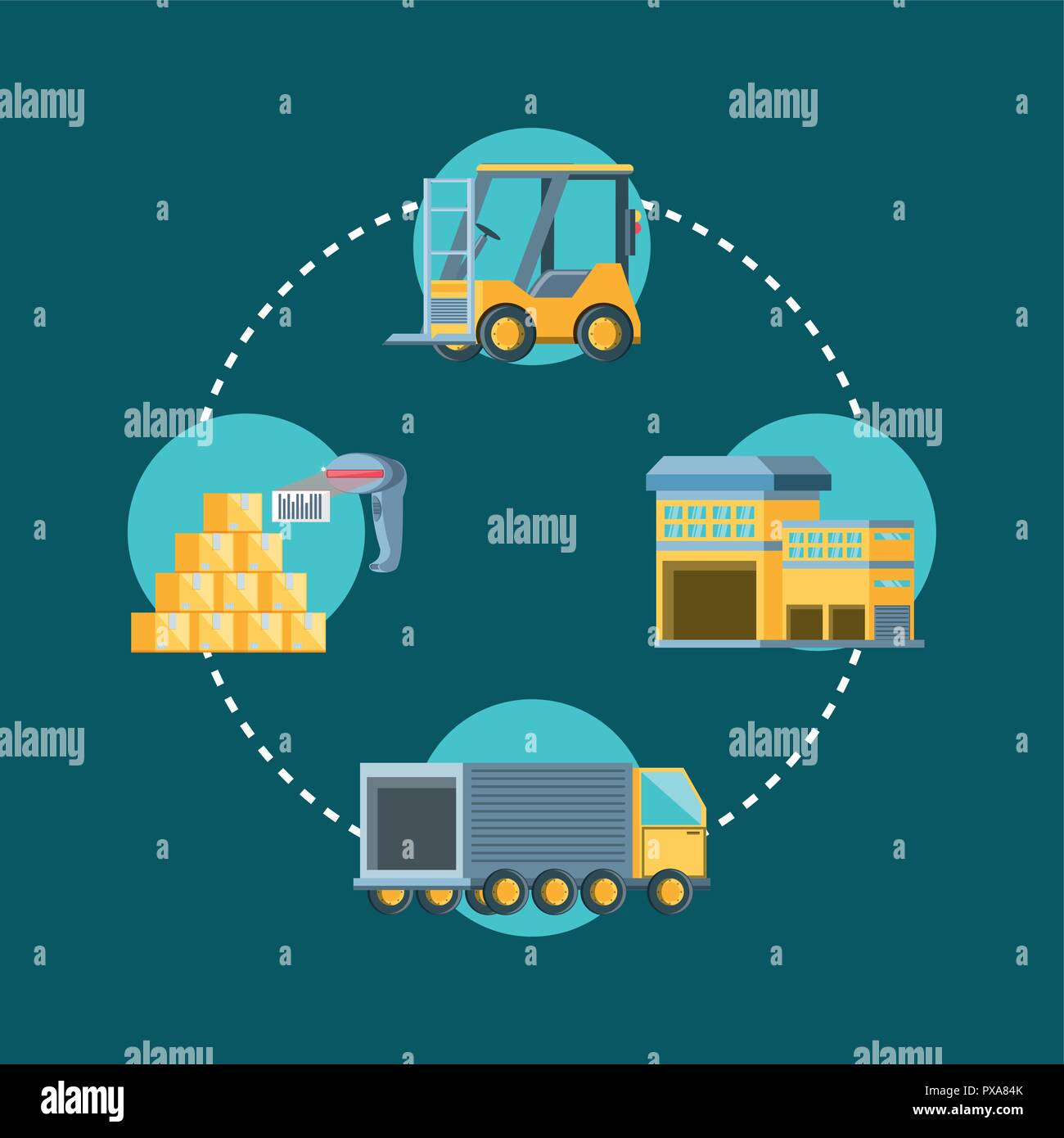 delivery service infographic icons vector illustration design Stock ...