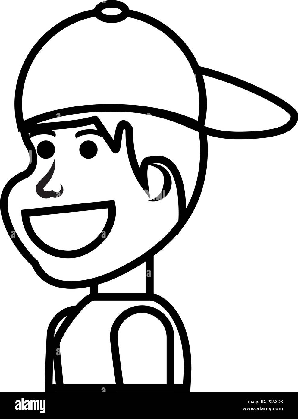 child boy with cap avatar character vector illustration design Stock ...