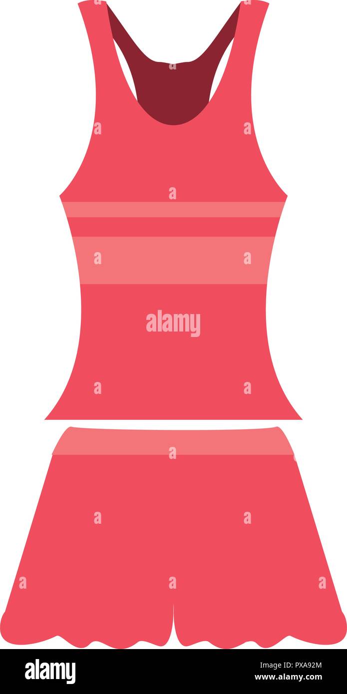 female tennis uniform clothes vector illustration design Stock Vector ...