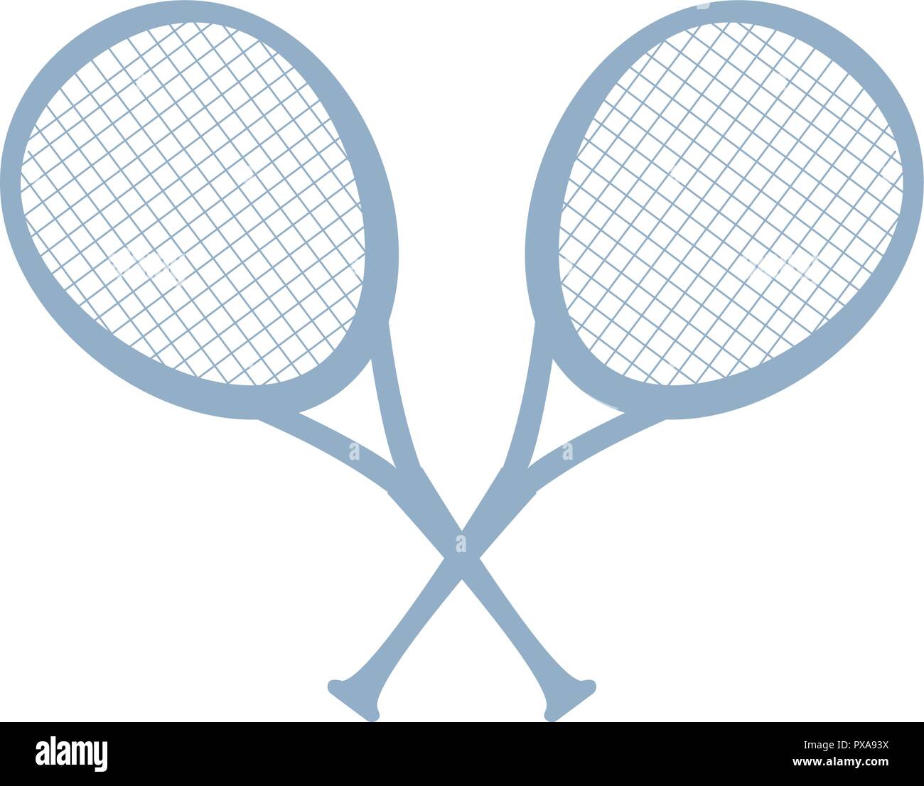 crossed tennis rackets isolated icon vector illustration design Stock ...