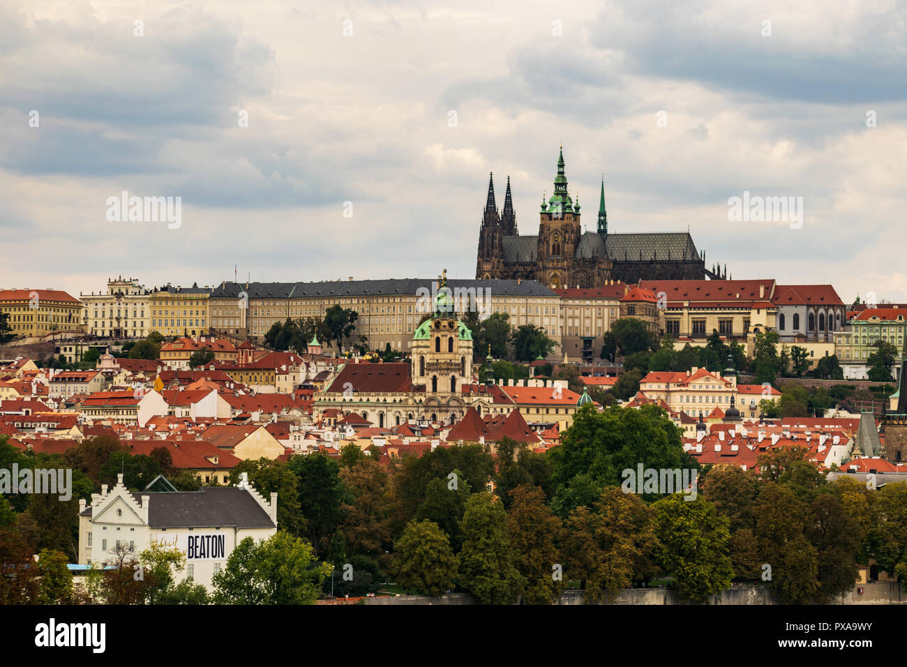 Panoramic view of Prague Castle Stock Photo - Alamy