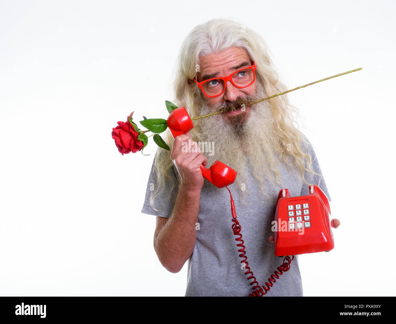 Old man biting hi-res stock photography and images - Alamy