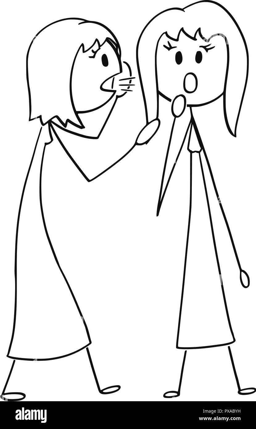 Confidential woman Stock Vector Images - Alamy