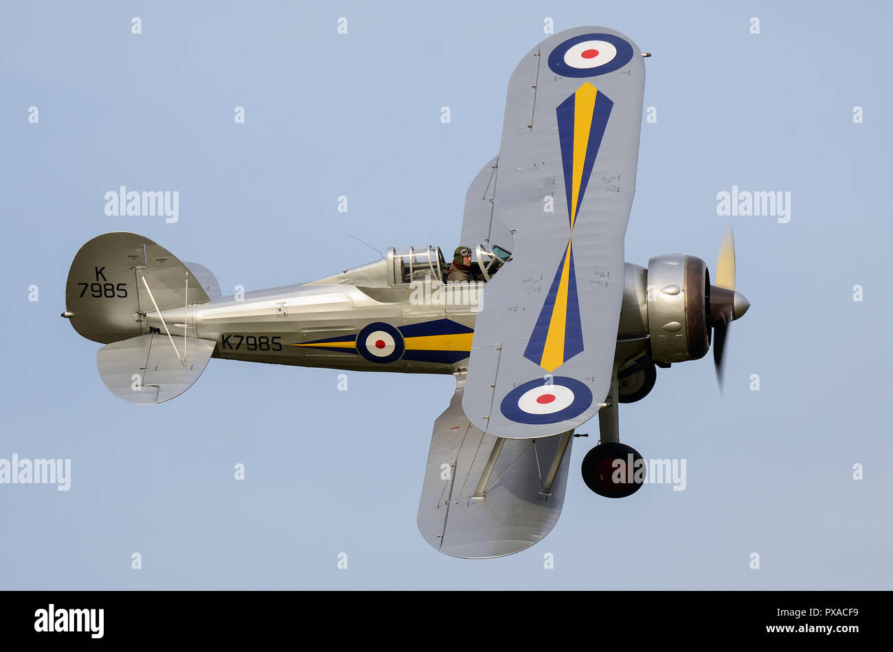 Gloster Gladiator biplane fighter plane at Shuttleworth, L8032 was the ...