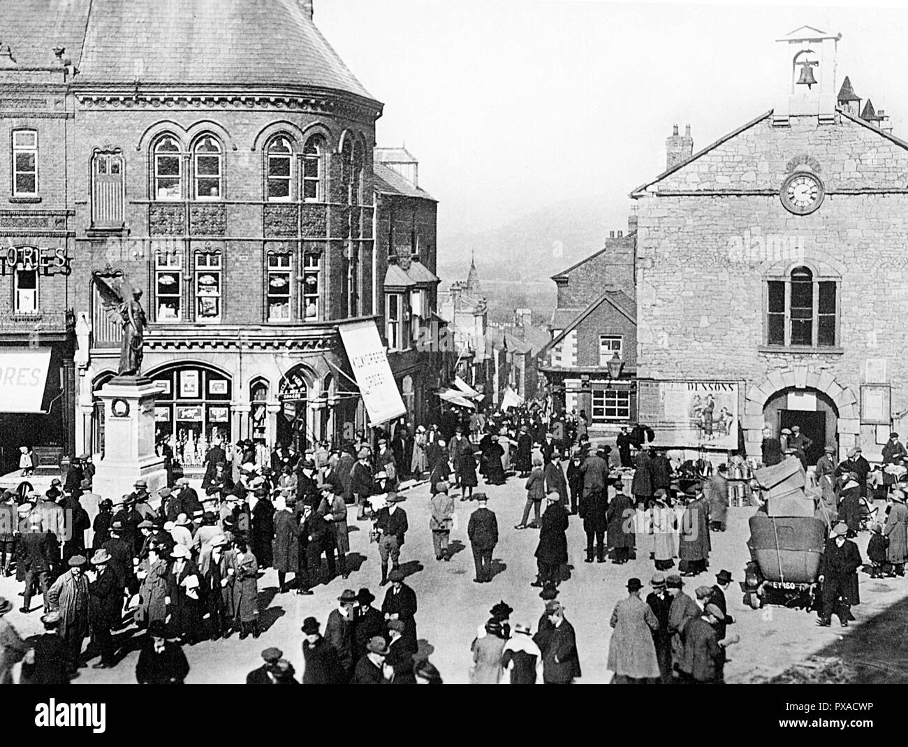 The Square, Denbigh early 1900s Stock Photo - Alamy