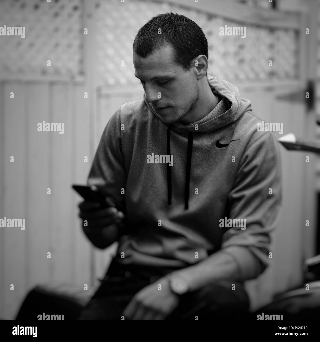 Phone blurred Black and White Stock Photos & Images - Alamy