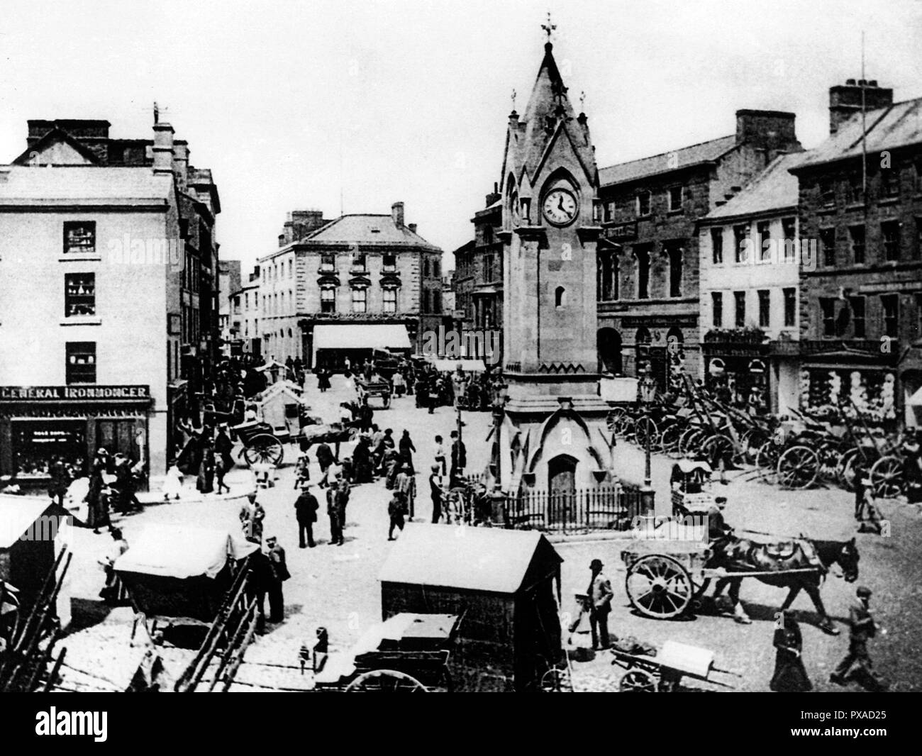 Market Place, Penrith early 1900s Stock Photo - Alamy