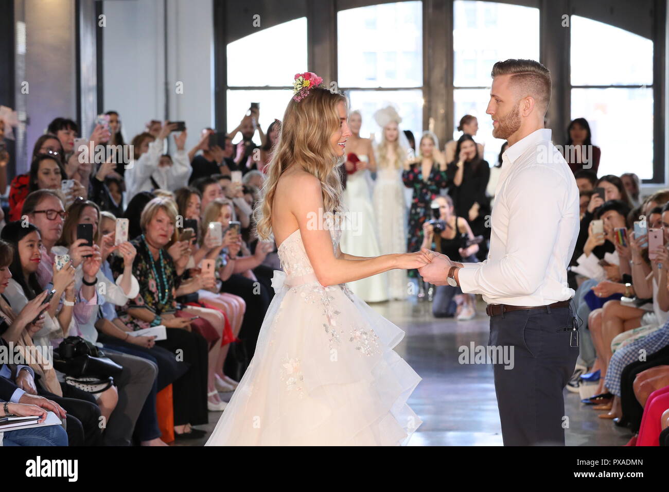 NEW YORK, NY - APRIL 14: Model Nicole Kaspar was surprised when her boyfriend Chad Stapleton ...
