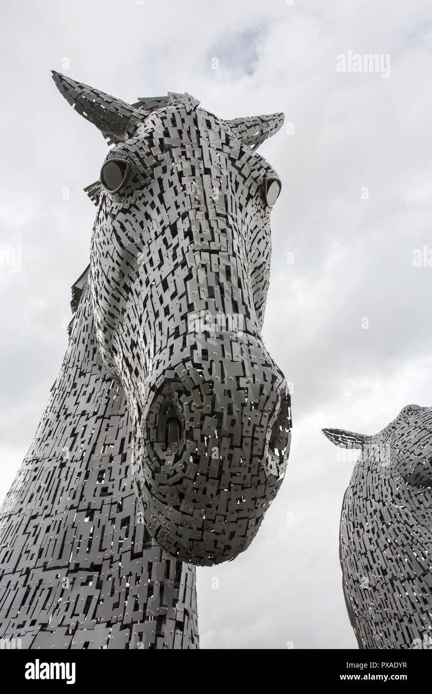 The Kelpies, steel sculptures by the artist Andy Scott at the Helix, in ...