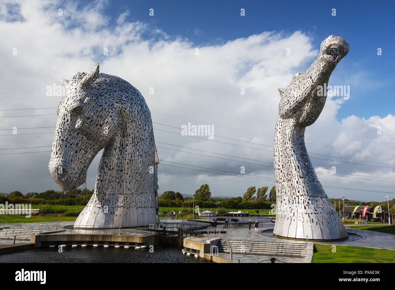 The Kelpies, steel sculptures by the artist Andy Scott at the Helix, in ...