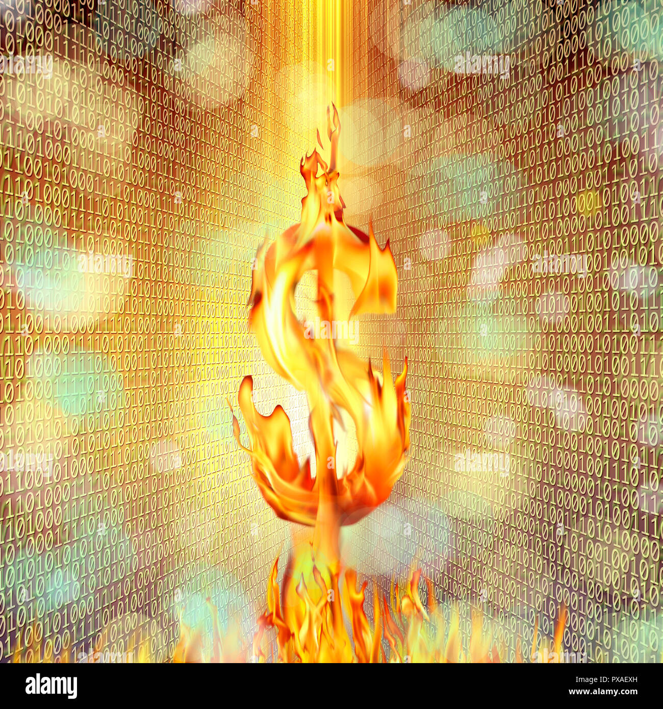 Love technology binary hi-res stock photography and images - Alamy