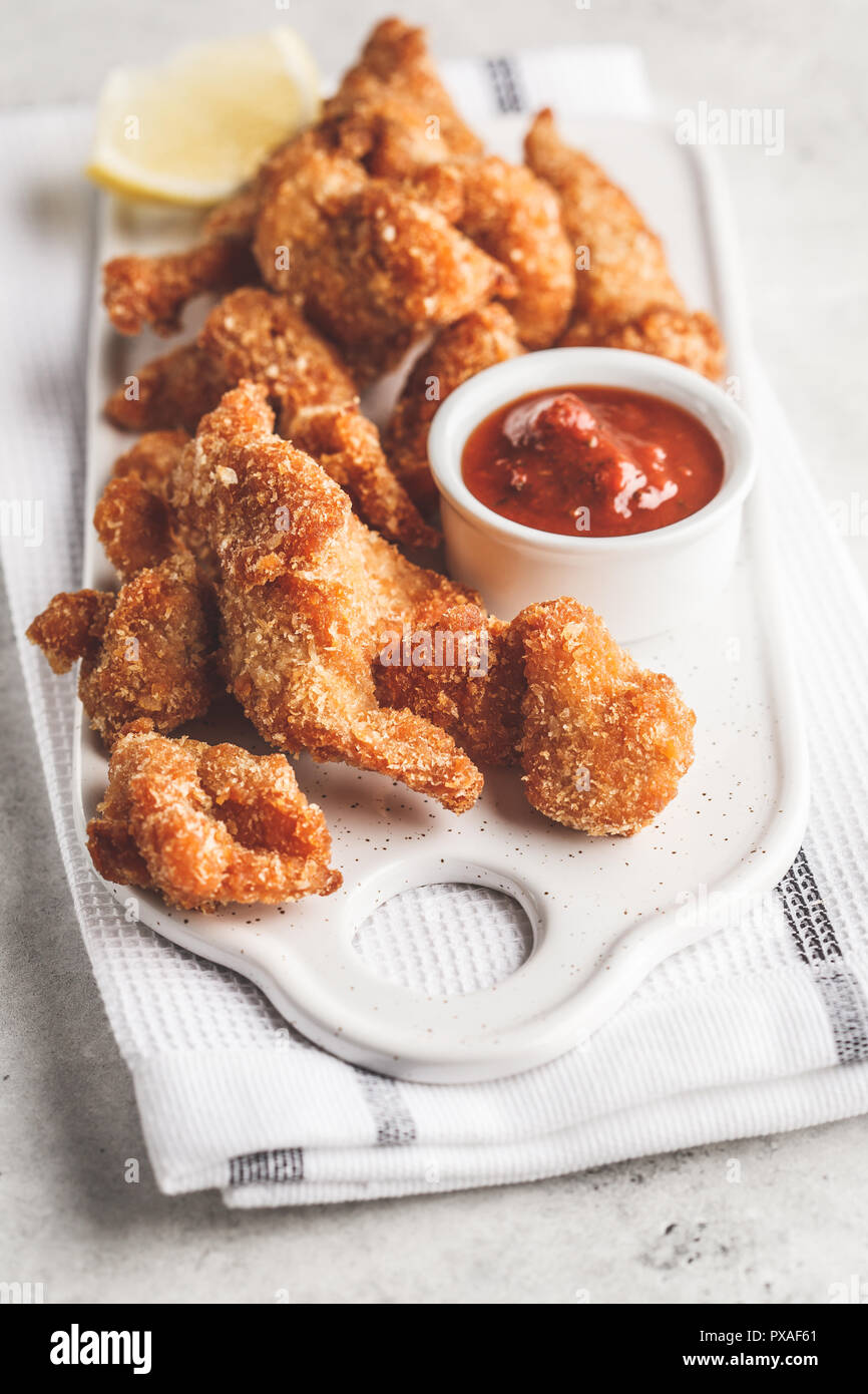 Batter fried chicken ketchup hi-res stock photography and images - Alamy