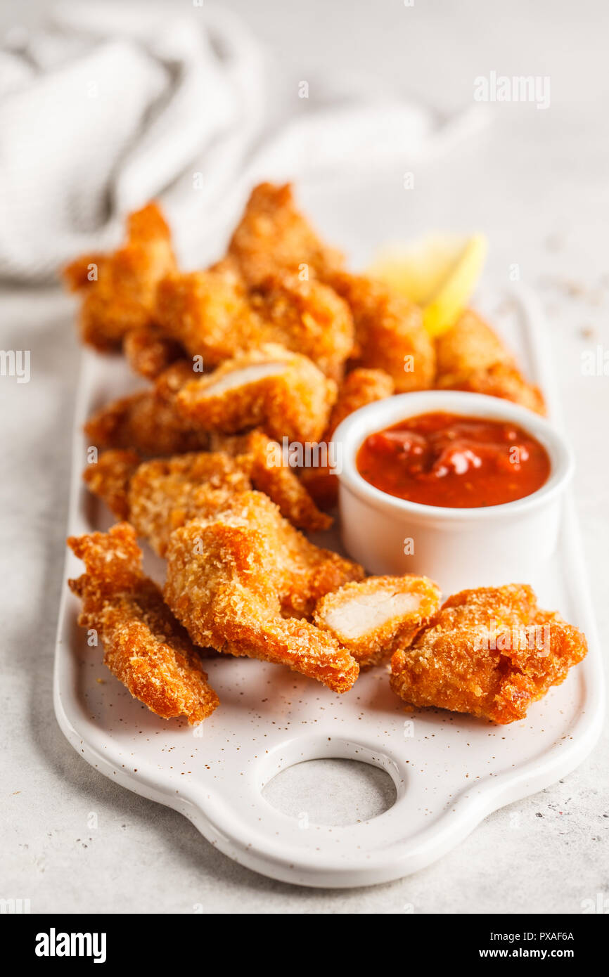 Deep Fried Chicken White Background High Resolution Stock Photography ...