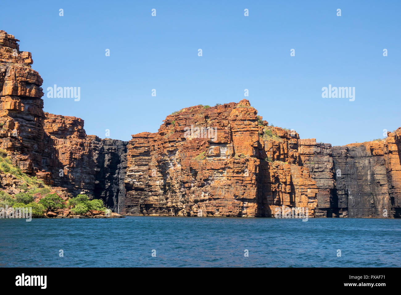 The dry King George Falls in dry season, Western Australia Stock Photo ...