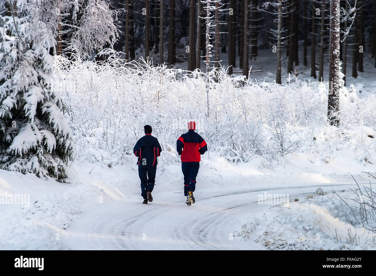 Frozen male athlete in winter hi-res stock photography and images - Alamy