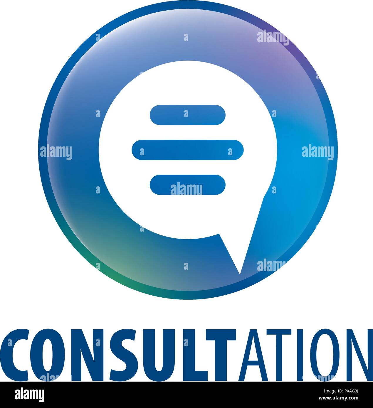 Sign for online consultation. Vector illustration of the icon Stock ...