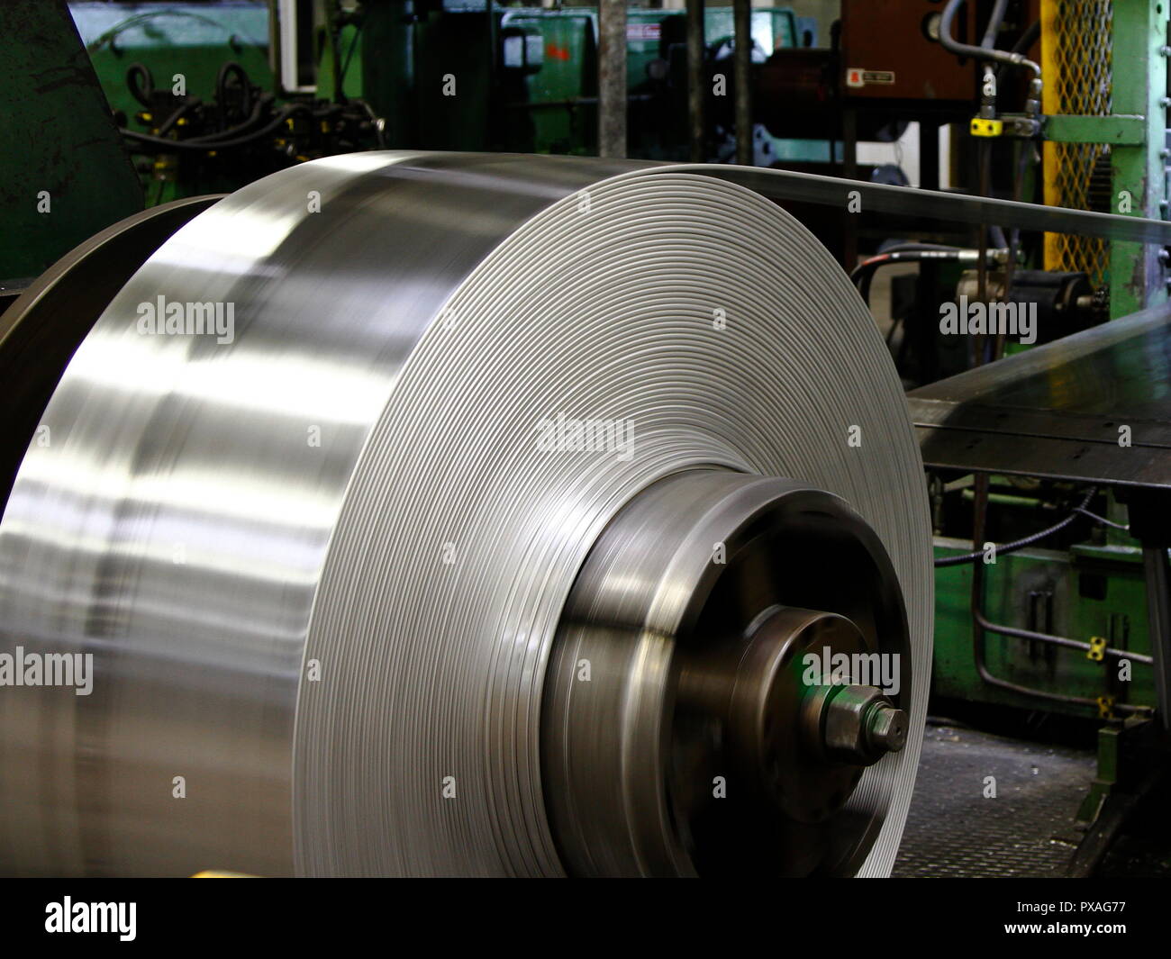 Coil of metal sheet Stock Photo - Alamy