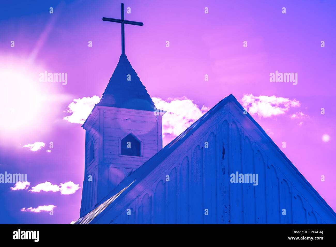 Rural church cross Stock Photo - Alamy