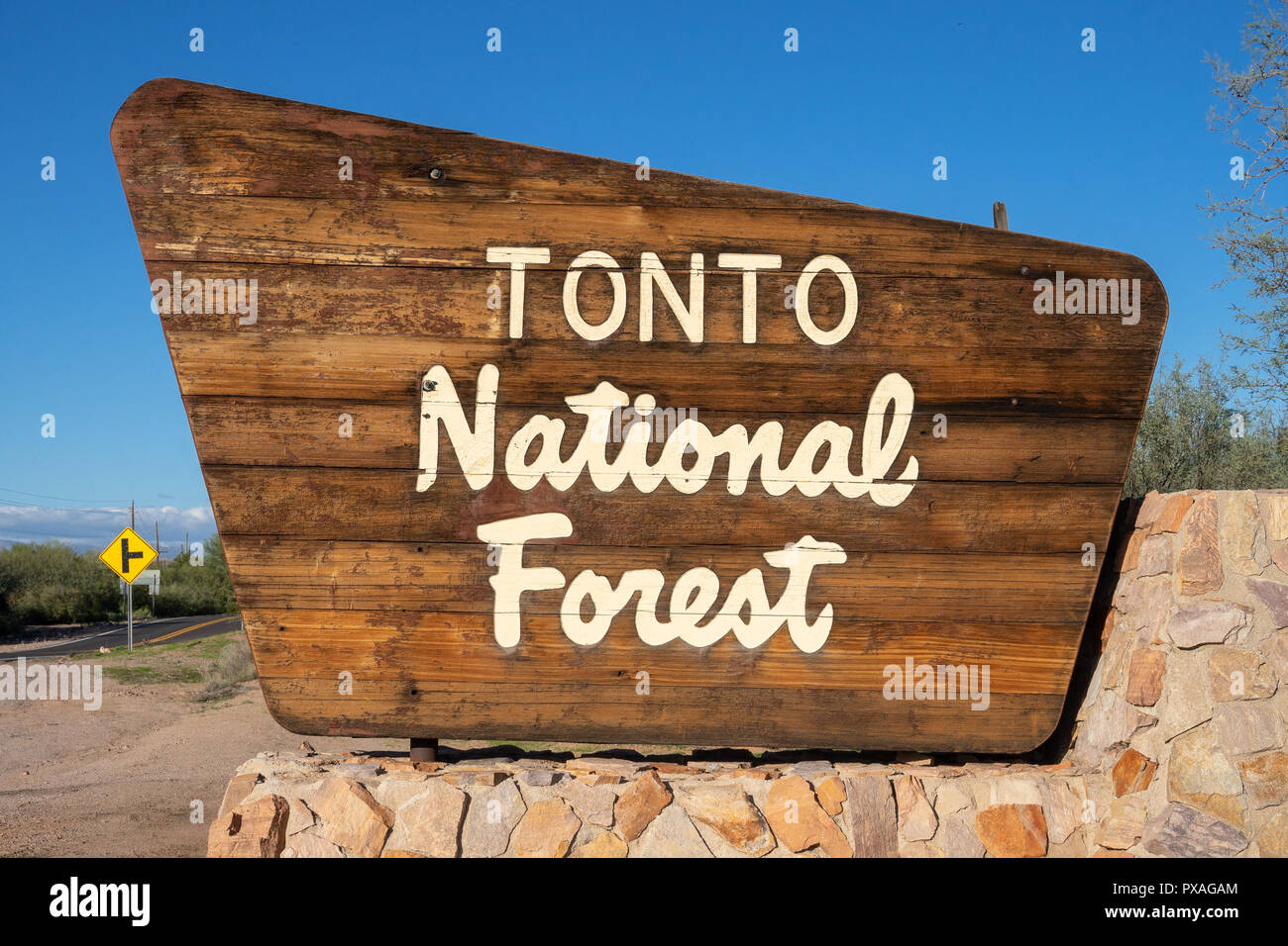Tonto National Forest Sign, Arizona,USA Stock Photo - Alamy