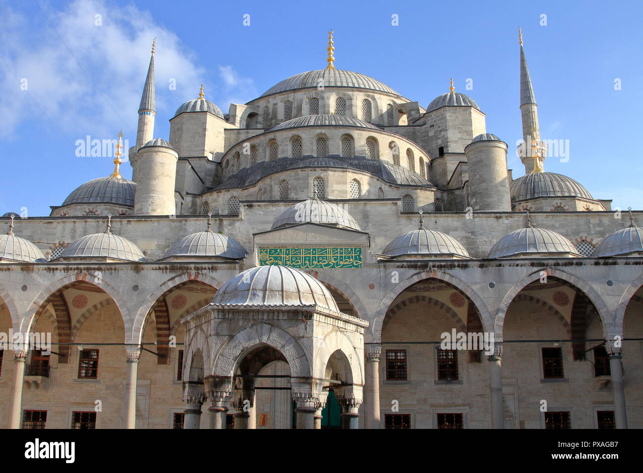 The Blue Mosque, which is decorated with magnificent Iznik tiles, is ...