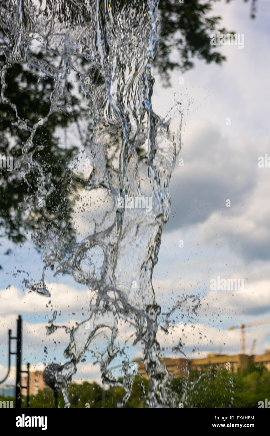 transparent falling water vertical flows, close up Stock Photo - Alamy
