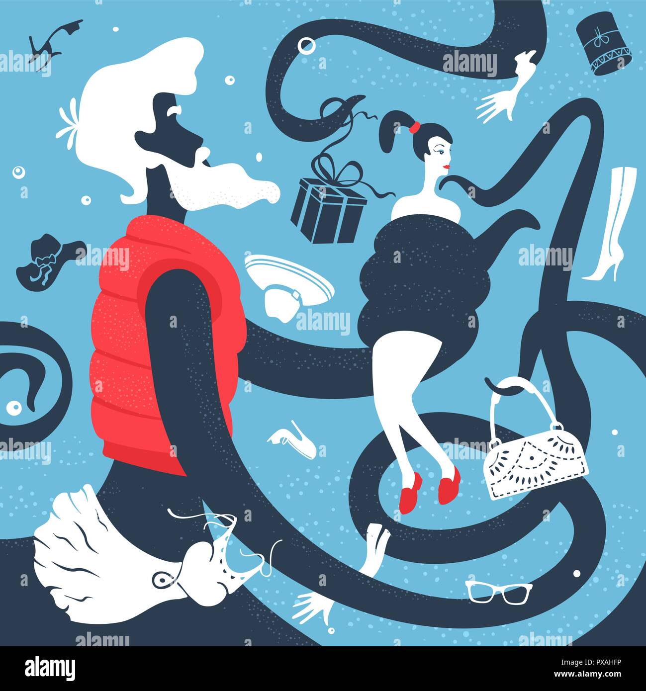 Man with octopus Stock Vector Images - Alamy