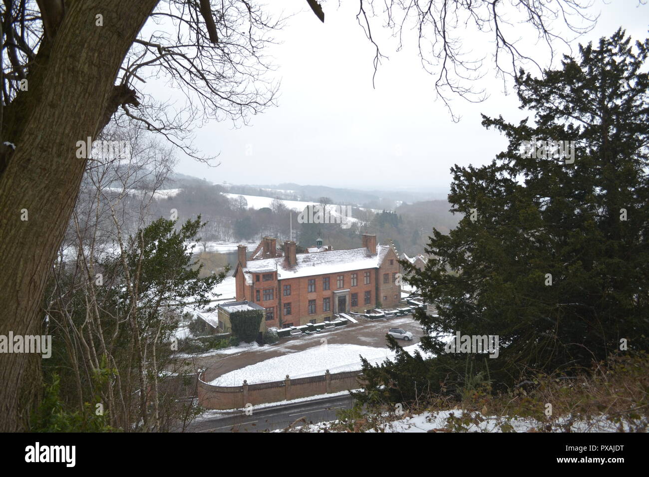 Chartwell, Winston Churchill's home, viewed from the Mariners Hill loop ...