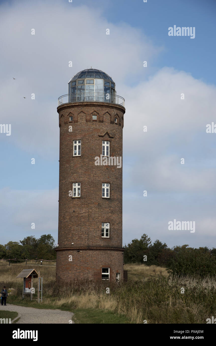 There is a marine navigation tower on top of Cape Arkona which is in ...
