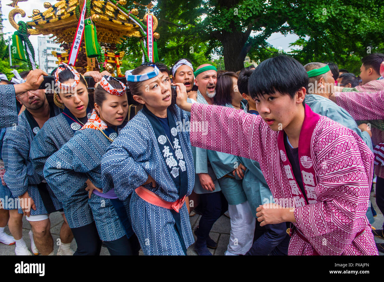 Participants in the Kanda Matsuri in Tokyo, Japan Stock Photo - Alamy