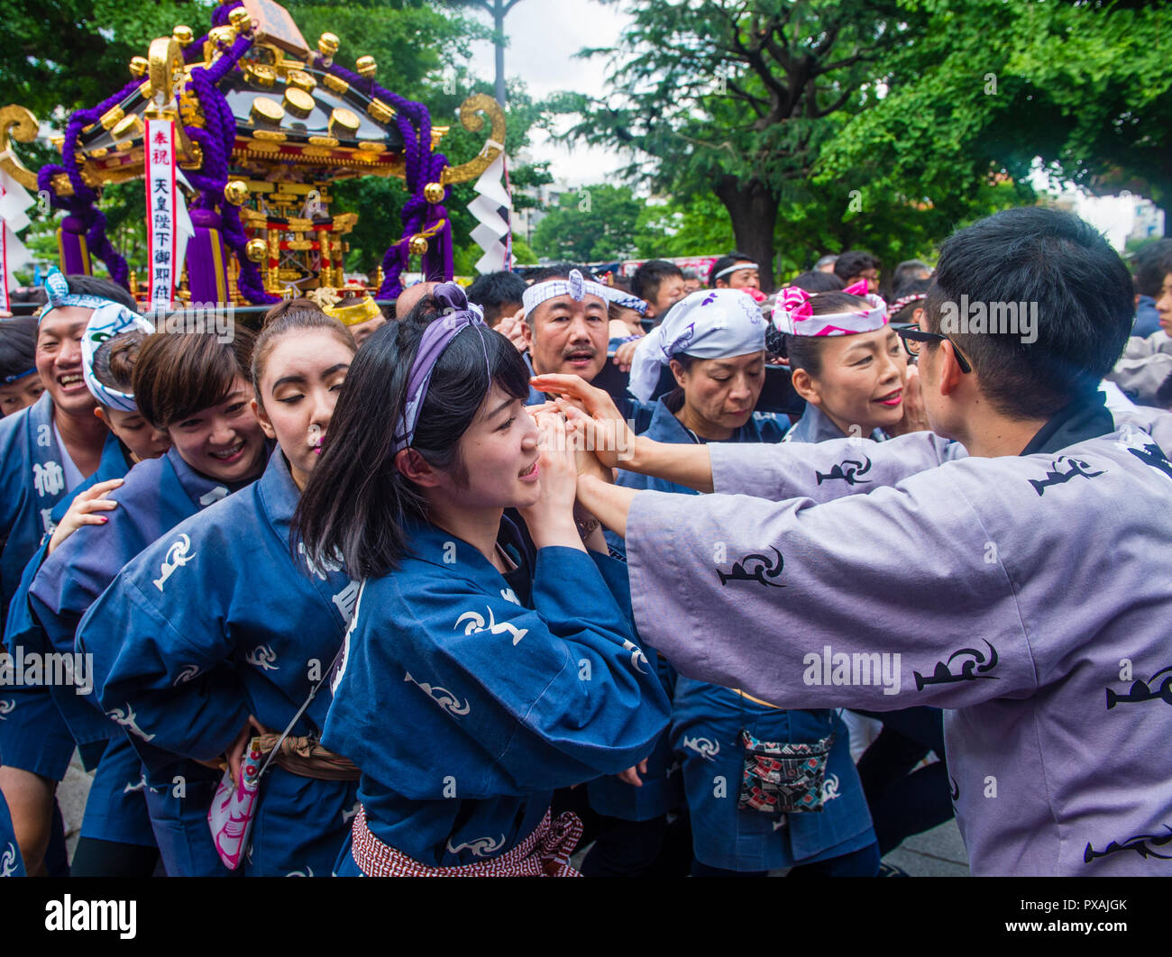 Participants in the Kanda Matsuri in Tokyo, Japan Stock Photo - Alamy