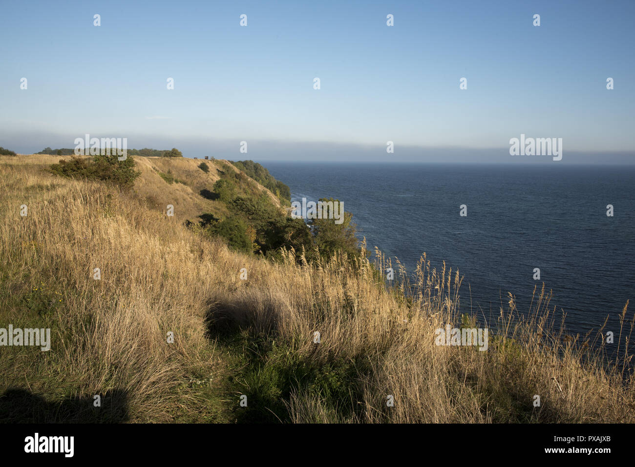 A steep coast leads to Cape Arkona in the northernmost part of Ruegen ...