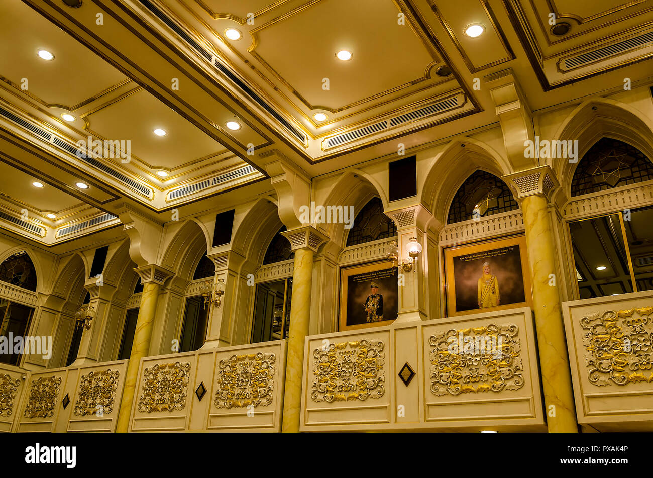 Kuala Lumpur, Malaysia - 11 December, 2016: Balai Rong Seri of Istana ...