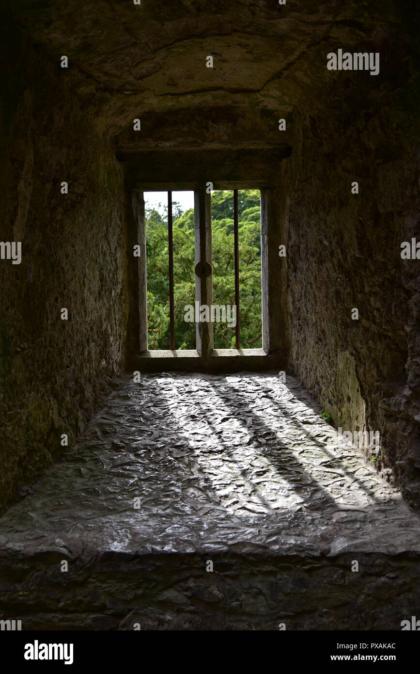 Window opening in Blarney Castle, Ireland Stock Photo - Alamy