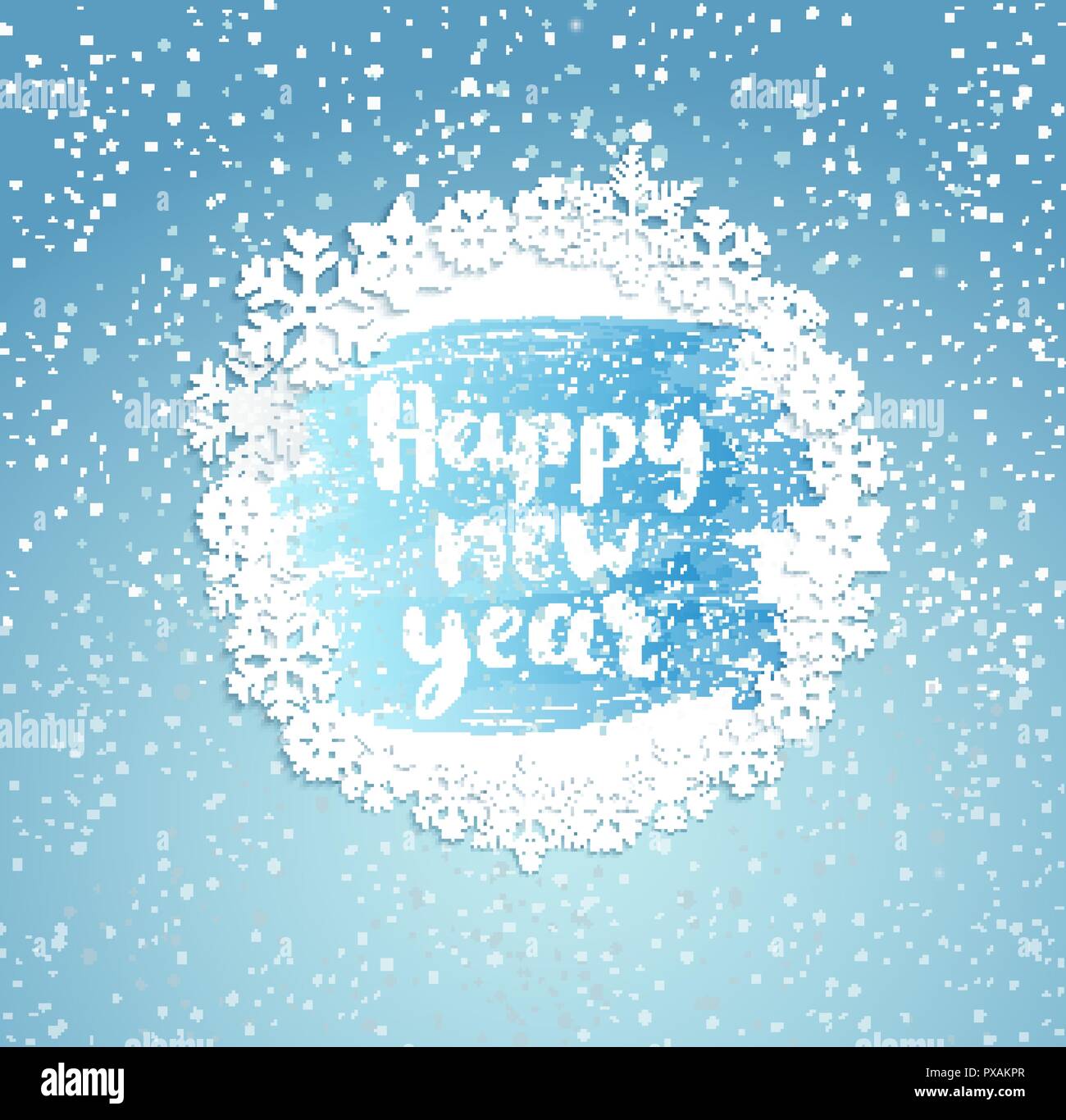 Greeting card on snow Stock Vector Images - Alamy